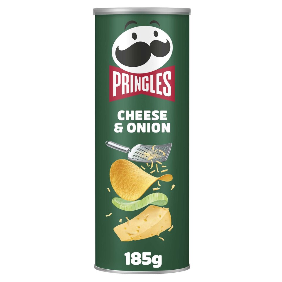 Pringles Cheese & Onion Sharing Crisps 185g - British Groceries | Peexmart